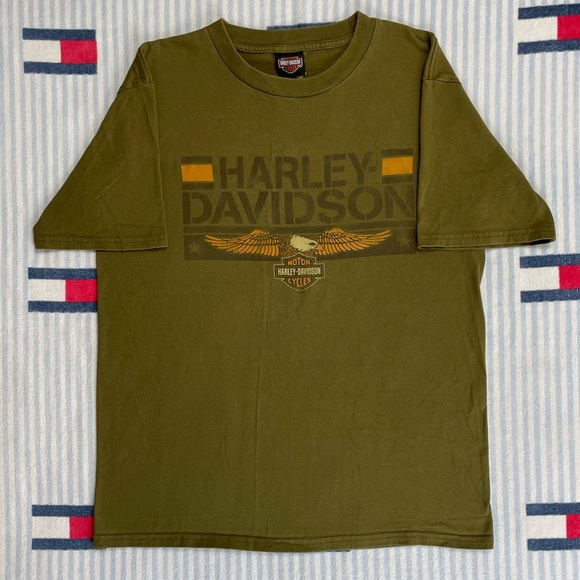 Harley-Davidson | Shirts | Vintage 200s Harley Davidson Motorcycles Eagle Short Sleeve Tee Shirt ...